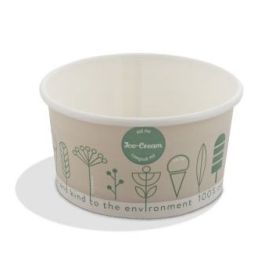 Compostable Tas-ty Ice Cream Tubs 2 Scoop