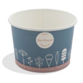 50x Compostable Tas-ty Ice Cream Tubs 3 Scoop